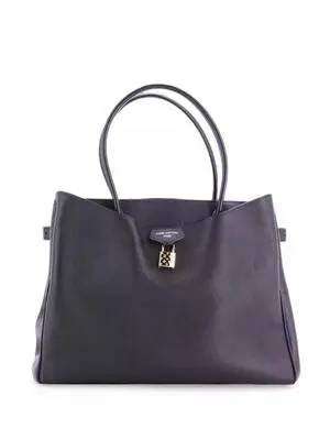 LOUIS VUITTON Monogram Calfskin Mm Tote Bag - Black