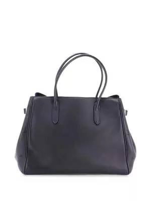 LOUIS VUITTON Monogram Calfskin Mm Tote Bag - Black