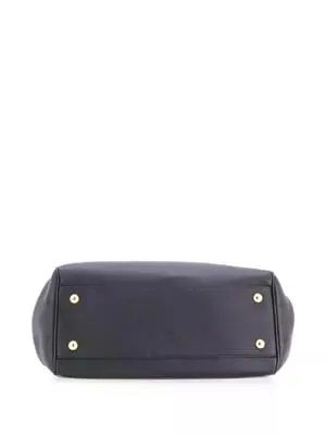 LOUIS VUITTON Monogram Calfskin Mm Tote Bag - Black