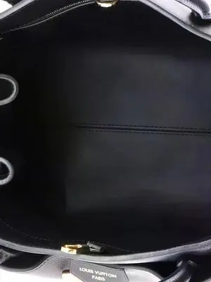 LOUIS VUITTON Monogram Calfskin Mm Tote Bag - Black
