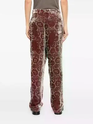 MAGLIANO Laser-cut Floral Pattern Trousers