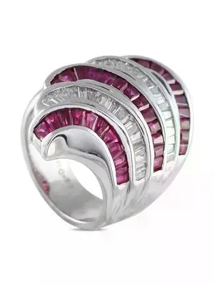 LB EXCLUSIVE 18k White Gold Ruby And Diamond Ring