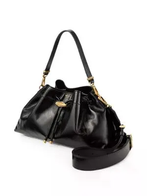 JIMMY CHOO Medium Cinch Leather Shoulder Bag - Black