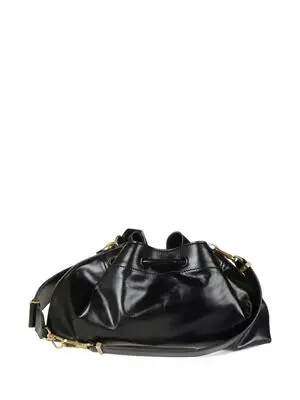 JIMMY CHOO Medium Cinch Leather Shoulder Bag - Black