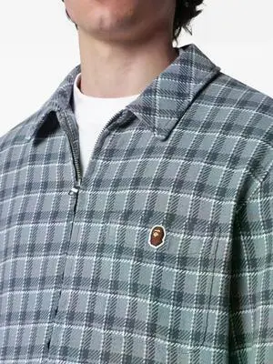 A BATHING APE Check Zip-up Shirt