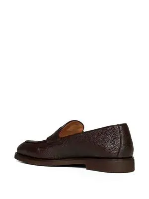 Brunello Cucinelli Grained Leather Penny Loafers