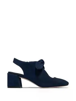 Bernardo Bow-detail Slingback Pumps - Blue
