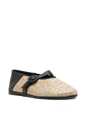AMMB MILANO Woven Buckle Ballet Flats