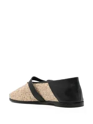 AMMB MILANO Woven Buckle Ballet Flats