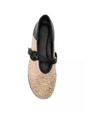 AMMB MILANO Woven Buckle Ballet Flats