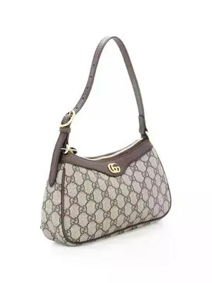 Gucci Ophidia Zip Pochette Gg Coated Canvas Small Shoulder Bag