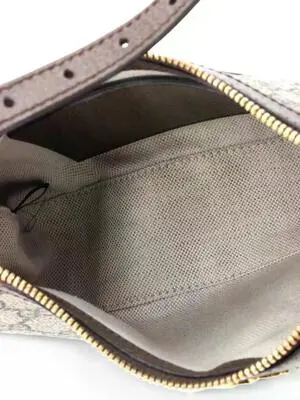 Gucci Ophidia Zip Pochette Gg Coated Canvas Small Shoulder Bag