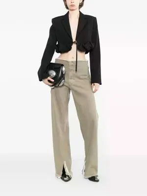 LITKOVSKA Frayed Split-hem Jeans