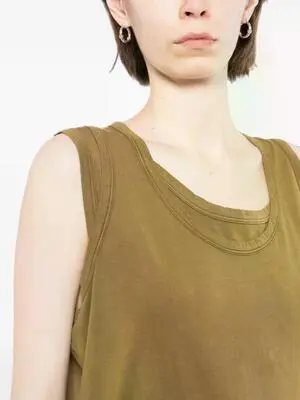 MARINA YEE Layered-neck Tank Top