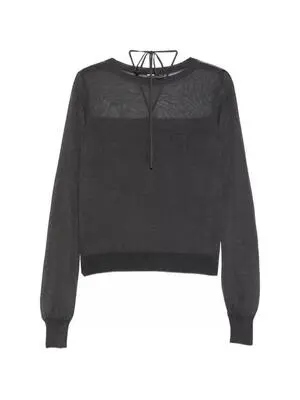 SYSTEM Contrast-panel Knitted Top