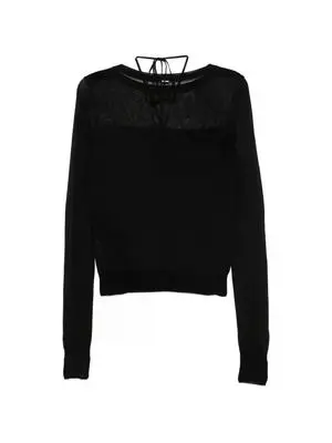 SYSTEM Contrast-panel Knitted Top