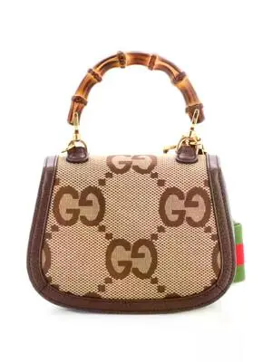 Gucci Jumbo Gg Canvas Mini Crossbody Bag - Brown