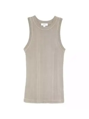 AGOLDE Leigh Ribbed Tank Top - Neutrals