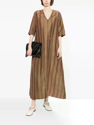 UMA WANG Striped V-neck Dress