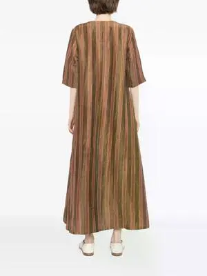 UMA WANG Striped V-neck Dress