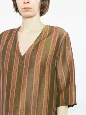 UMA WANG Striped V-neck Dress