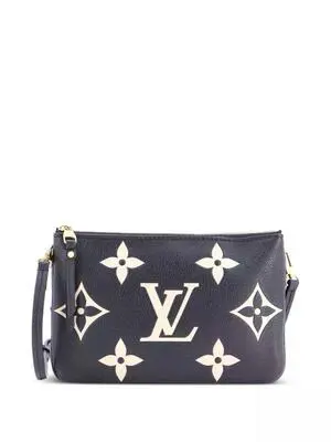 LOUIS VUITTON Double Zip Pochette Bag - Black
