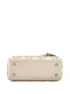 Dior Lady Chain Bag Crystal Embellished Leather Mini Satchel