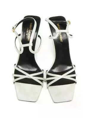 Saint Laurent Satin Ankle-strap Stiletto Sandals