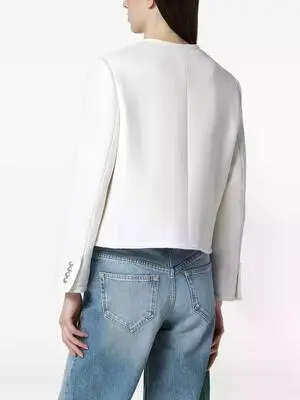 DUNST Cream Silver-tone Button Jacket