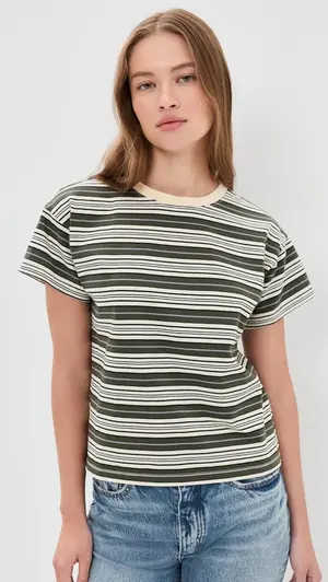 Rag & Bone Kelly Stripe Boxy Jersey Tee
