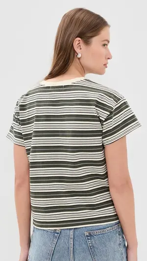 Rag & Bone Kelly Stripe Boxy Jersey Tee
