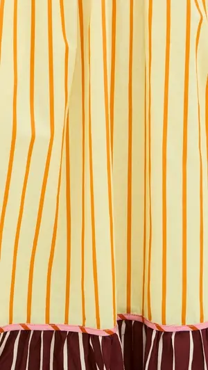 English Factory Colorblock Stripe Sleeveless Midi Dress