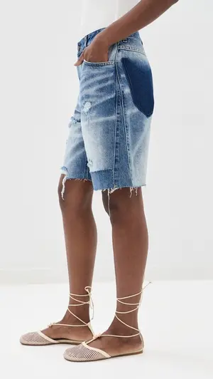 Sea Milene Denim Knee Shorts