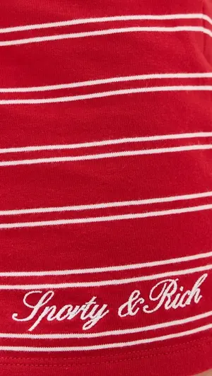 SPORTY & RICH Signature Logo Short Shorts