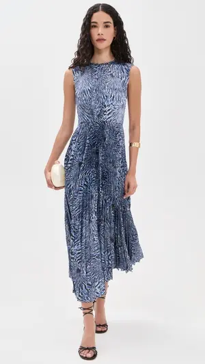 Ulla Johnson Malin Short Sleeve Satin Dress