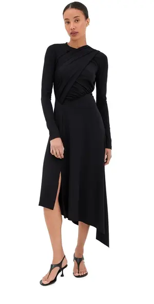 Victoria Beckham Long Sleeve Wrap Dress