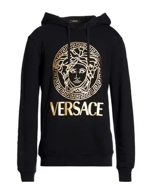 Versace Cotton Terry Hooded Sweatshirt With Medusa Logo