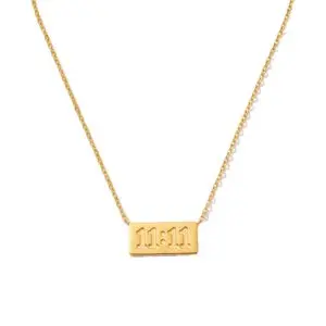 ELK & BLOOM 14k 11:11 Universal Sign Pendant Necklace - Gold