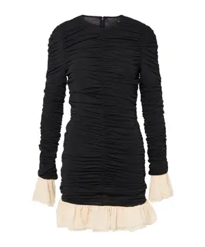 ROTATE BY BIRGER CHRISTENSEN Ruffled Crewneck Mini Dress