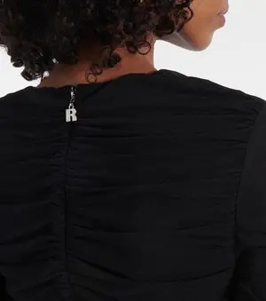 ROTATE BY BIRGER CHRISTENSEN Ruffled Crewneck Mini Dress