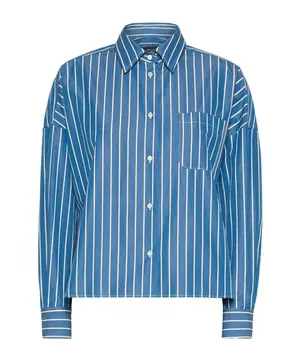 Max Mara Collared Long-sleeved Shirt - Blue