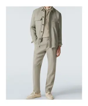 LARDINI Linen, Cotton, And Silk Chinos