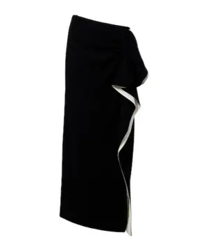 Proenza Schouler Proenza Schouler Cella Ruffled Maxi Skirt Black
