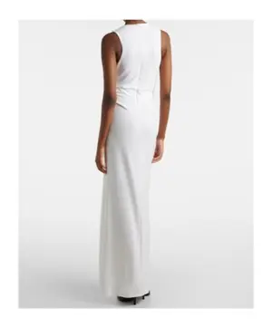 Sportmax Saletta Crêpe Jersey Maxi Dress With Cutout Detail