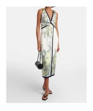 Veronica Beard Kaliza Floral Twill Midi Dress - Multicolor