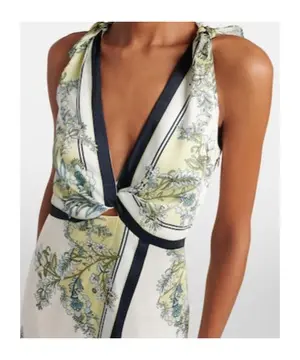 Veronica Beard Kaliza Floral Twill Midi Dress - Multicolor