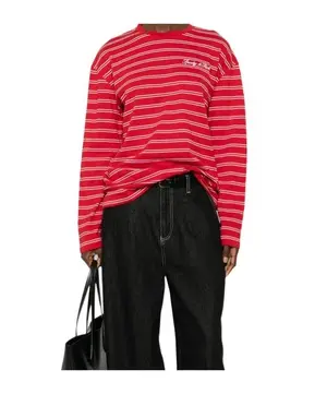 SPORTY  RICH Sporty & Rich Striped T-shirt