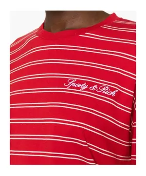SPORTY  RICH Sporty & Rich Striped T-shirt