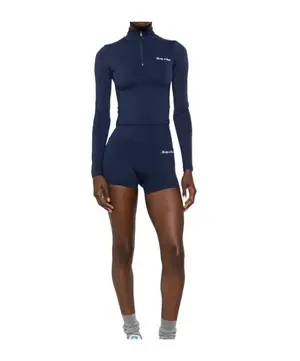 SPORTY  RICH Zipper Top - Blue