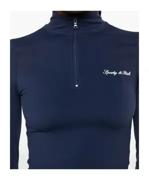 SPORTY  RICH Zipper Top